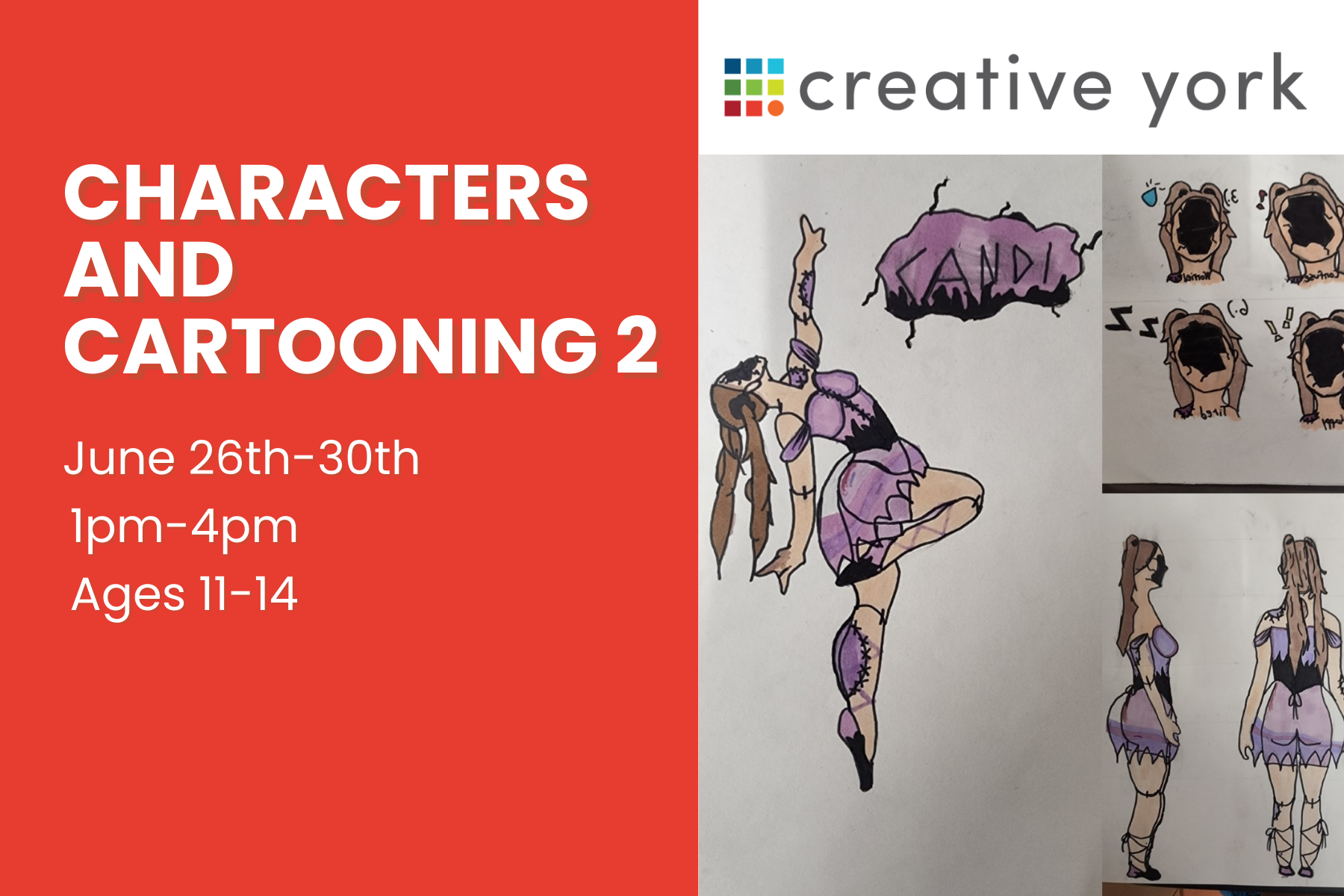 Event - Characters & Cartooning Camp 2 (ages 11-14)